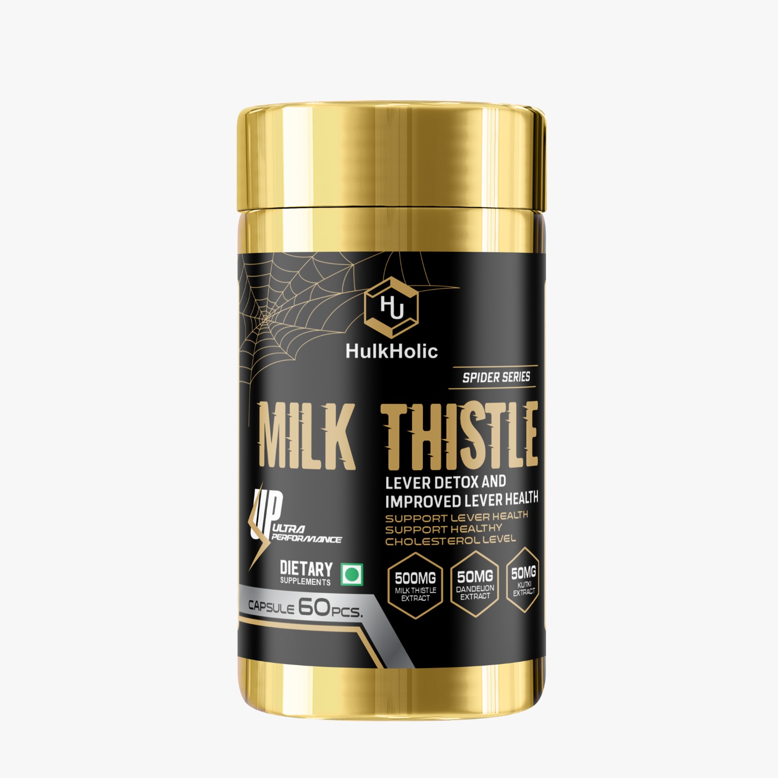 HULK MILK THISTLE EXTRACT DETOX SUPPLEMENT FOR MEN AND WOMEN WITH 500MG ...